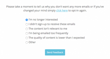 Turn an opt-out into a positive user experience